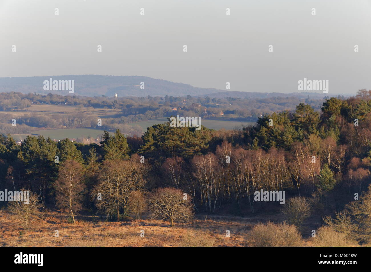 View of Box Hill from Caesar's Camp an Iron Age hill fort straddling ...