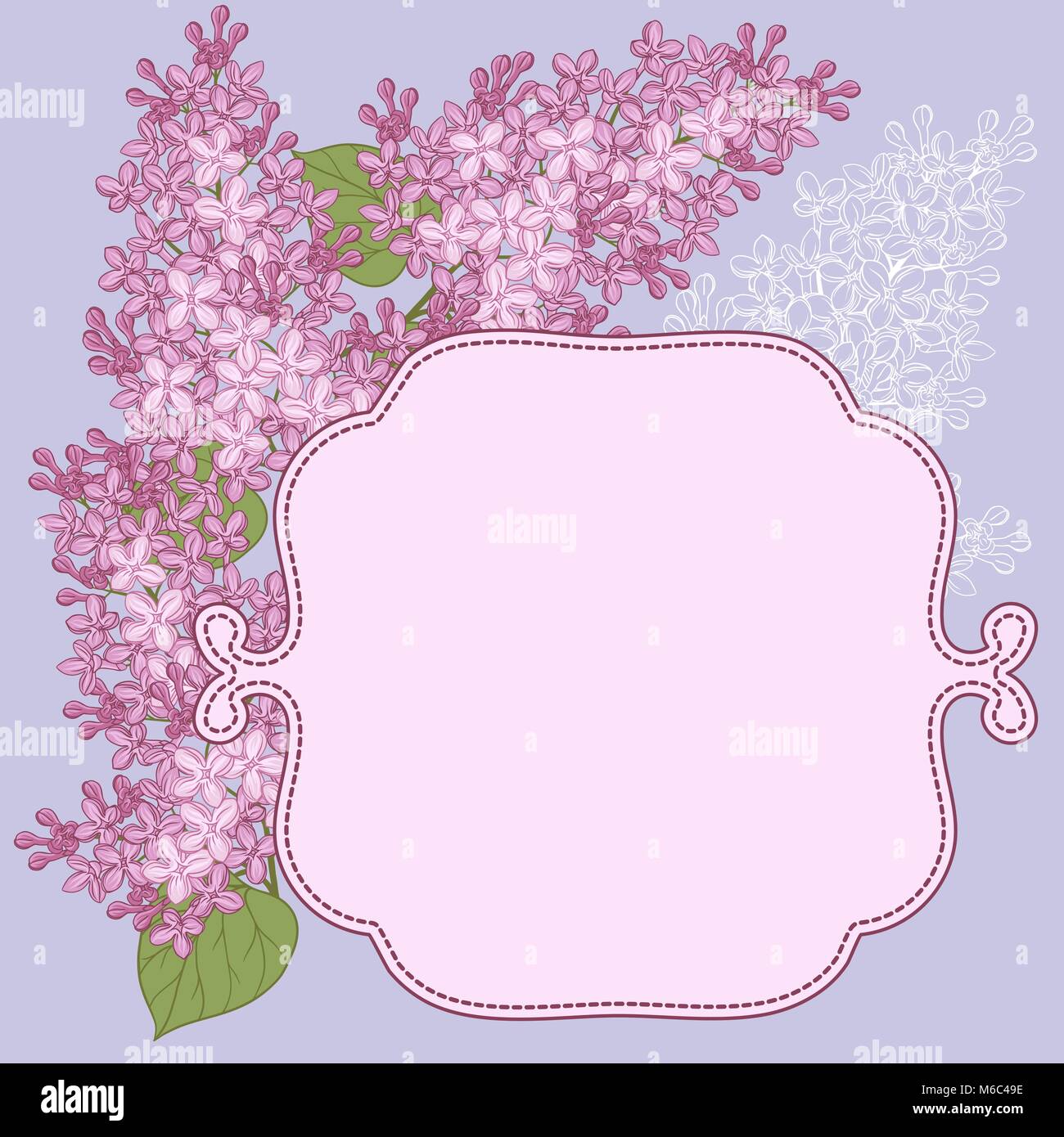 Vector background for design with flowers of lilac Stock Vector Image ...