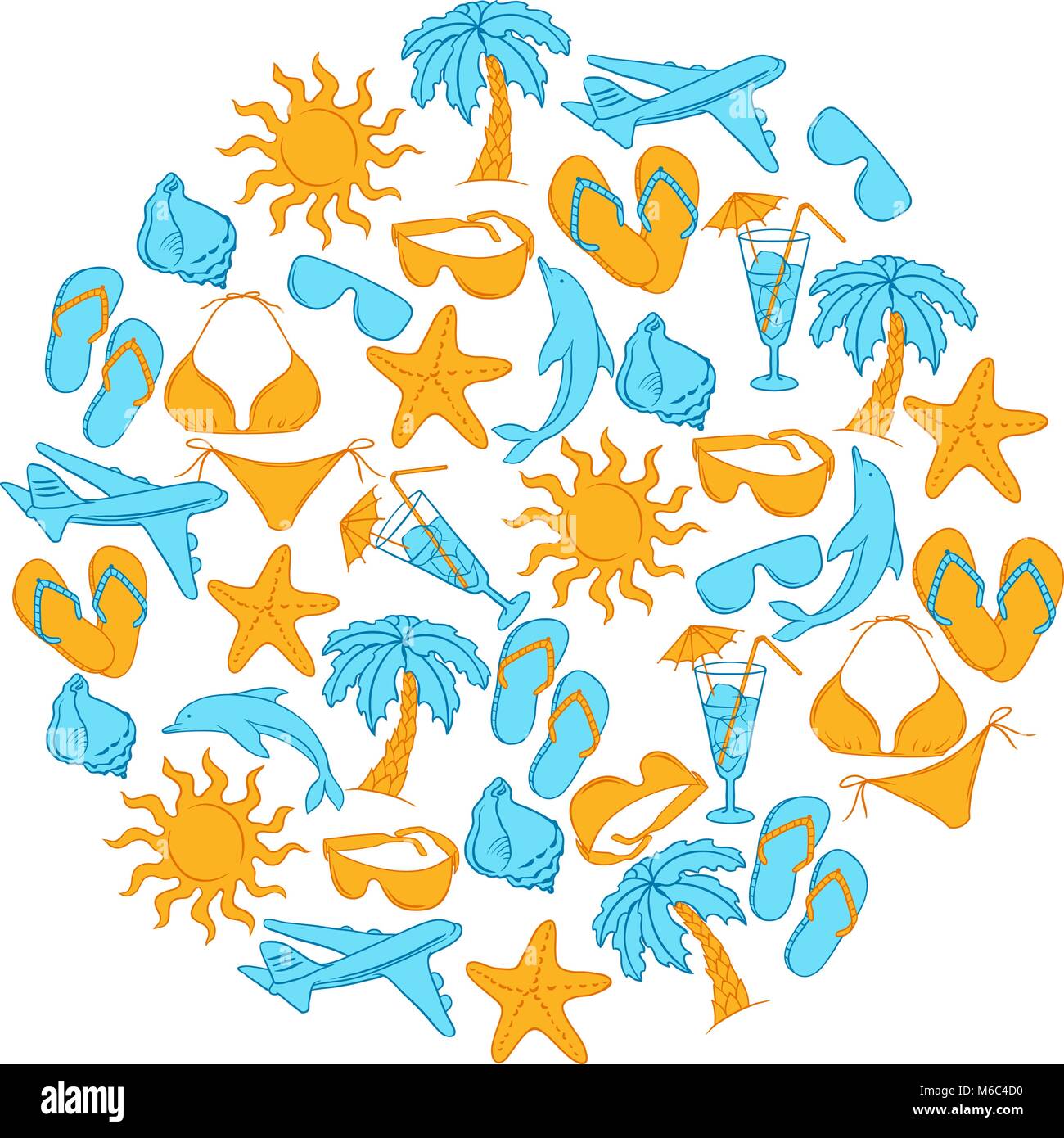 Travel vacation set Stock Vector Images - Alamy