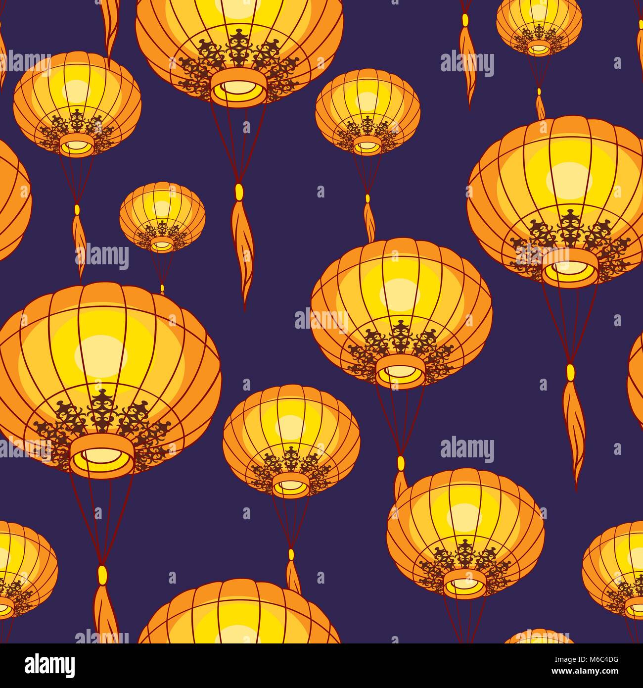 Fairy-lights. Big traditional chinese lanterns Stock Vector Image & Art ...