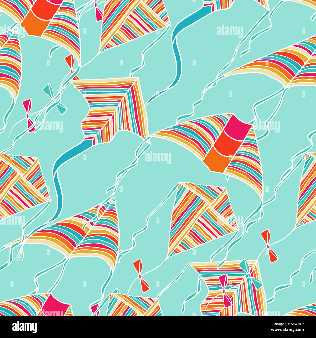 Vector kites for your design. Seamless pattern Stock Vector Image & Art ...