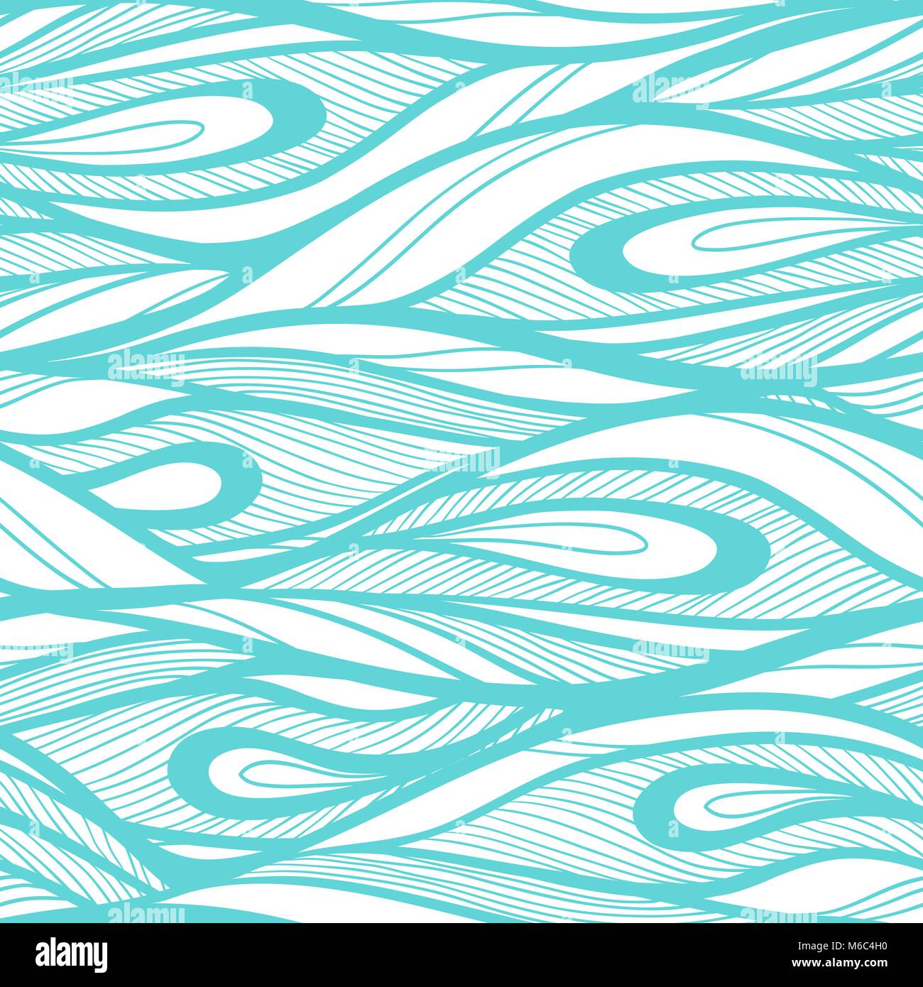 Abstract hand drawn waves background Stock Vector Image & Art - Alamy
