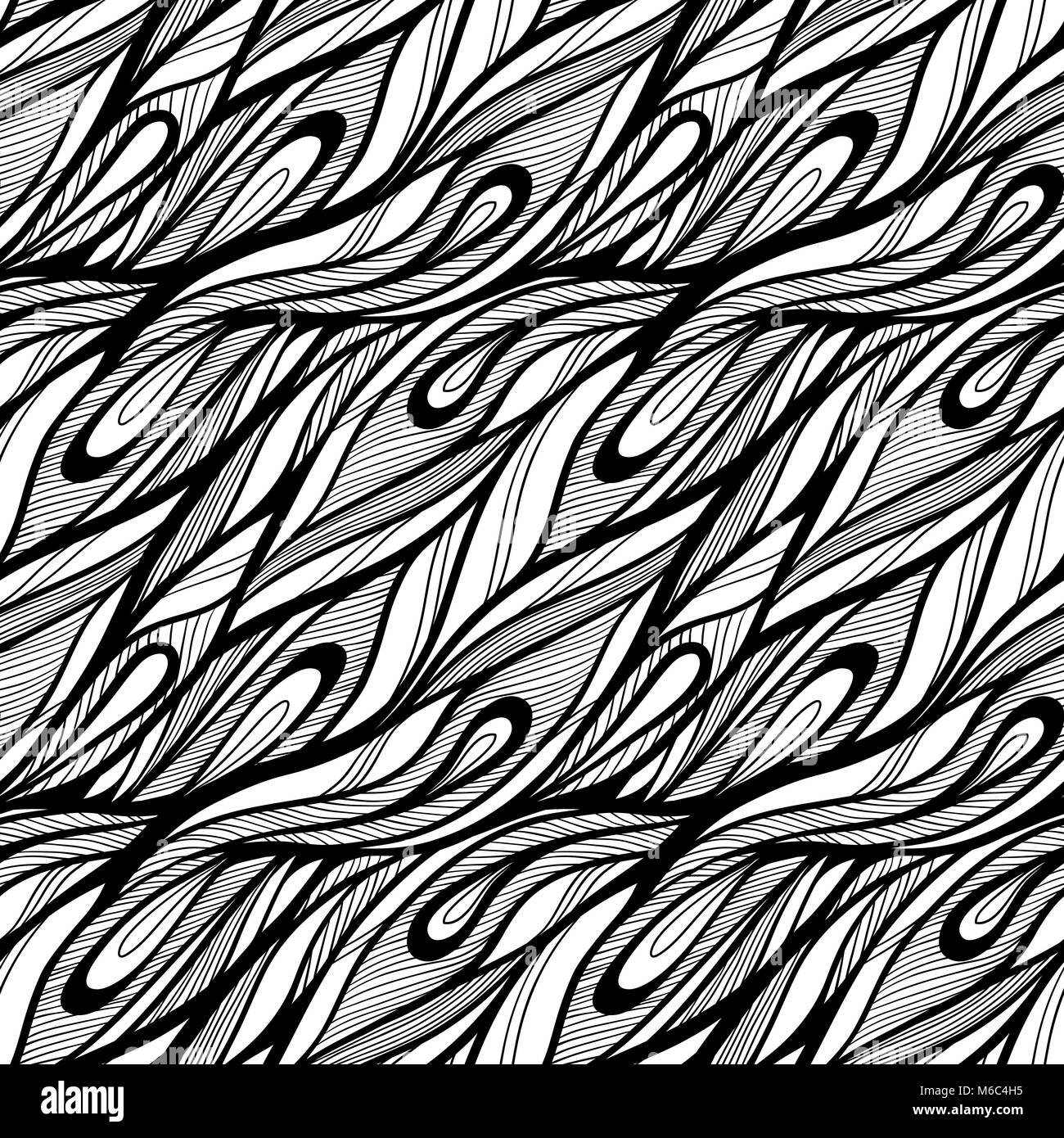 Seamless clouds pattern design Black and White Stock Photos & Images ...