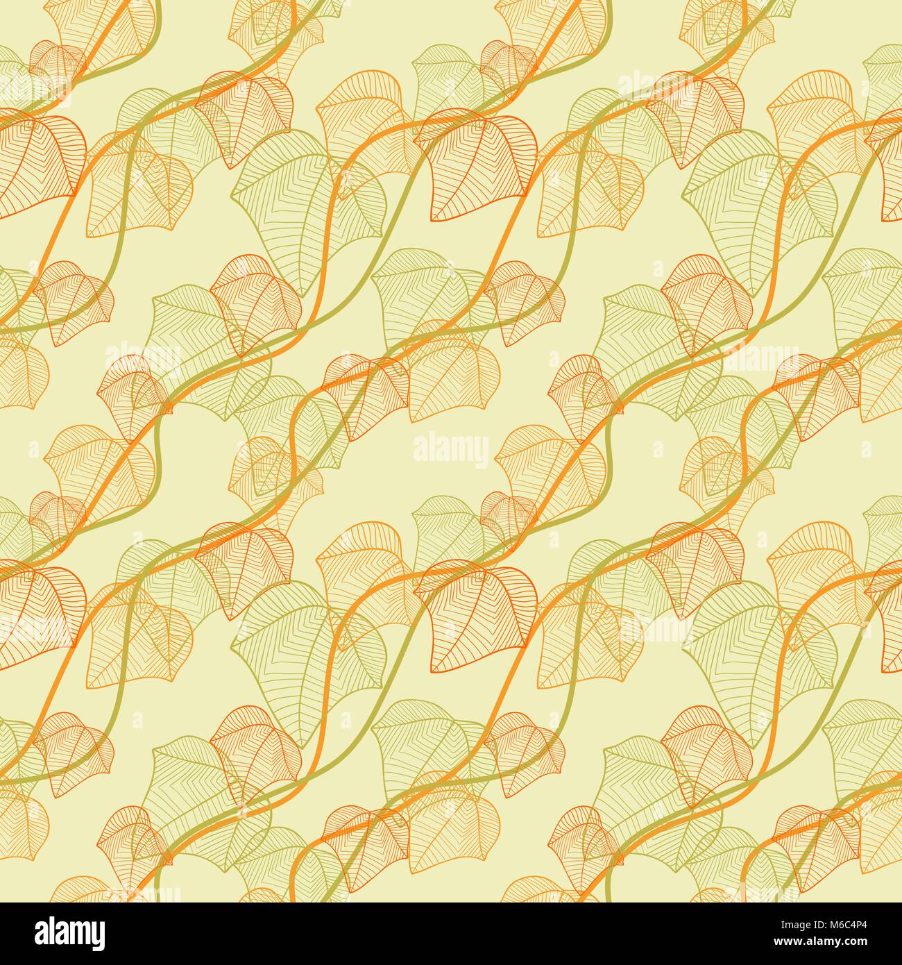 Pattern of autumn macro leaf. Vector seamless background Stock Vector ...