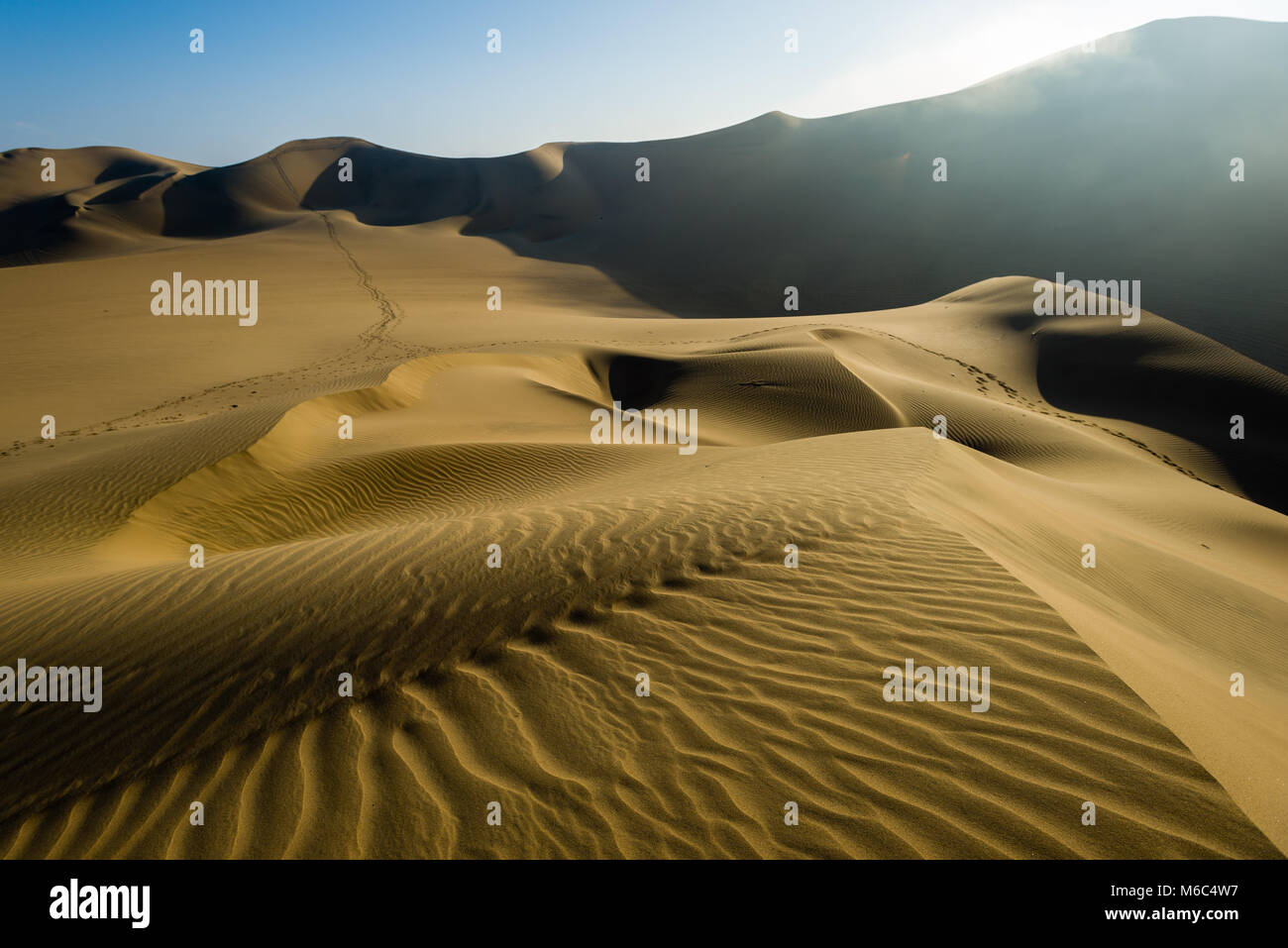 Dunes of Huacachina, Desert village just west of the city of Ica in ...
