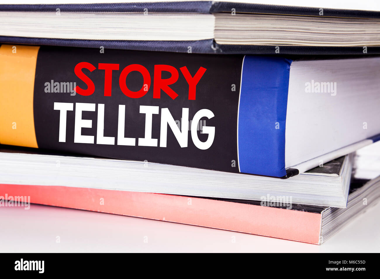 Hand writing text caption inspiration showing Storytelling. Business ...