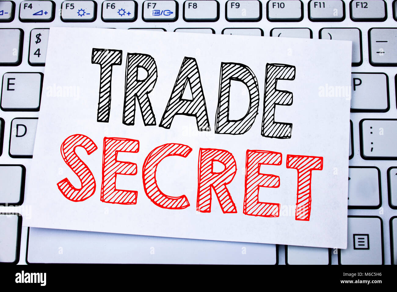 Handwritten text caption showing Trade Secret. Business concept writing ...