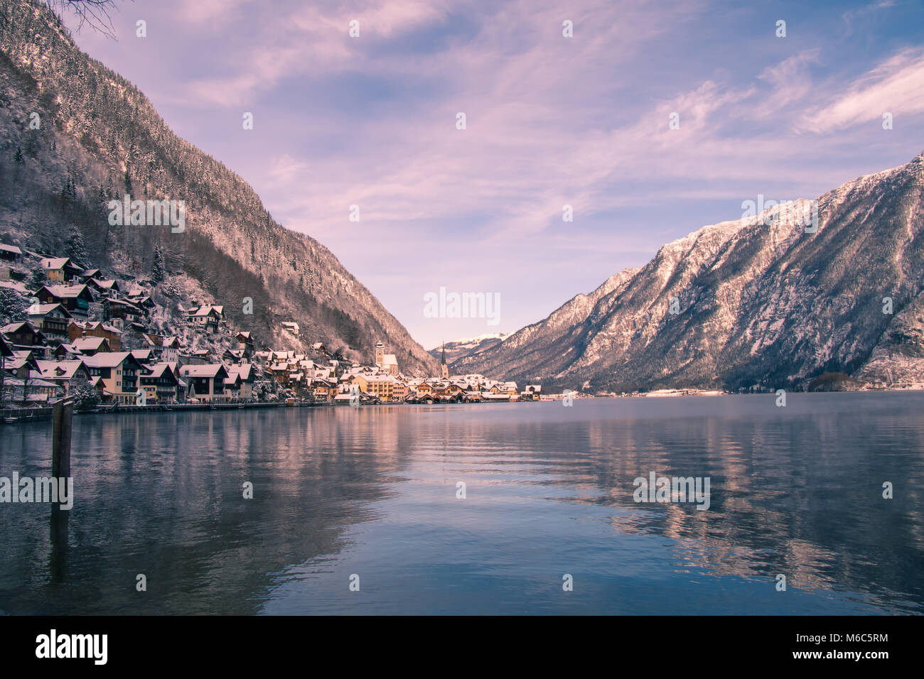 a view from Hallstatt in winter Stock Photo - Alamy