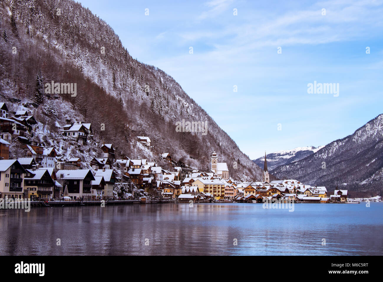 a view from Hallstatt in winter Stock Photo - Alamy