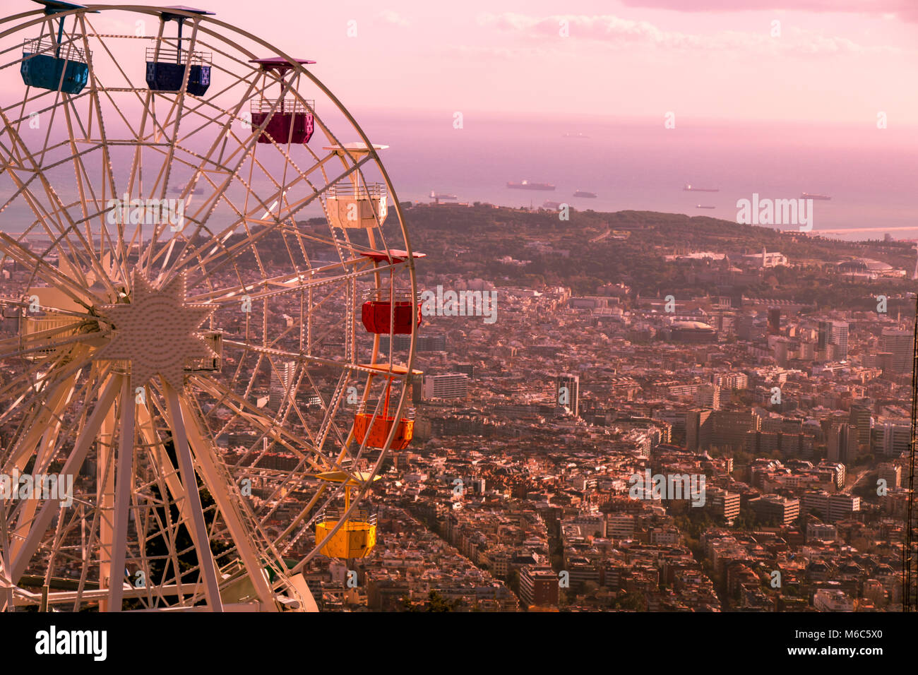 top view of the city with carousel Stock Photo - Alamy