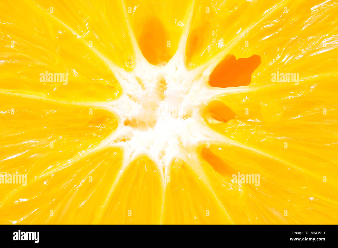 Close up image of orange juicy pulp Stock Photo - Alamy