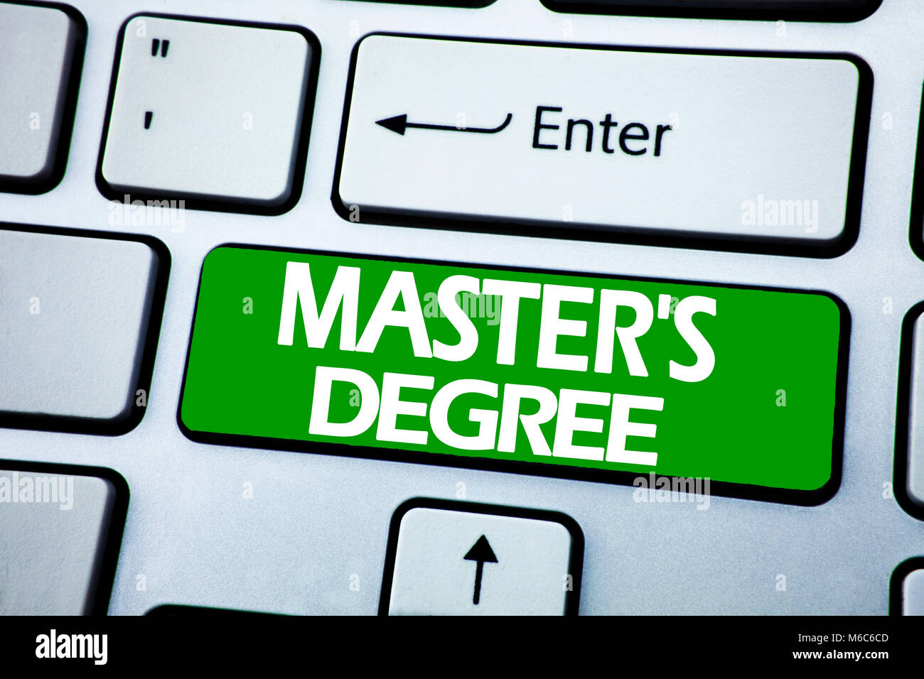 Handwriting Announcement text showing Master s Degree. Business concept ...
