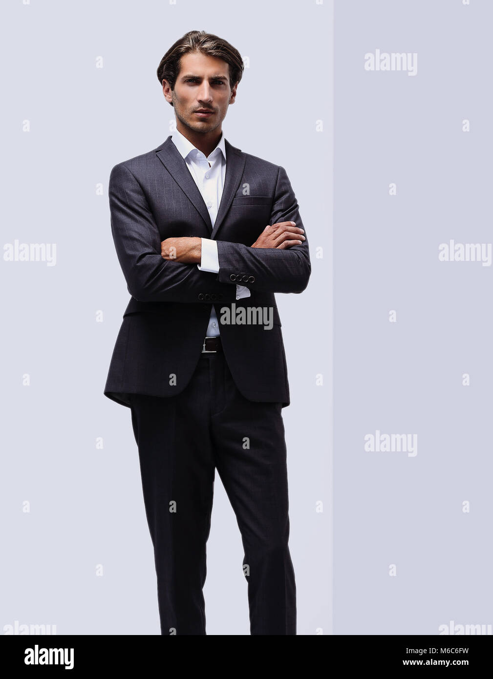 portrait of a serious business man Stock Photo - Alamy