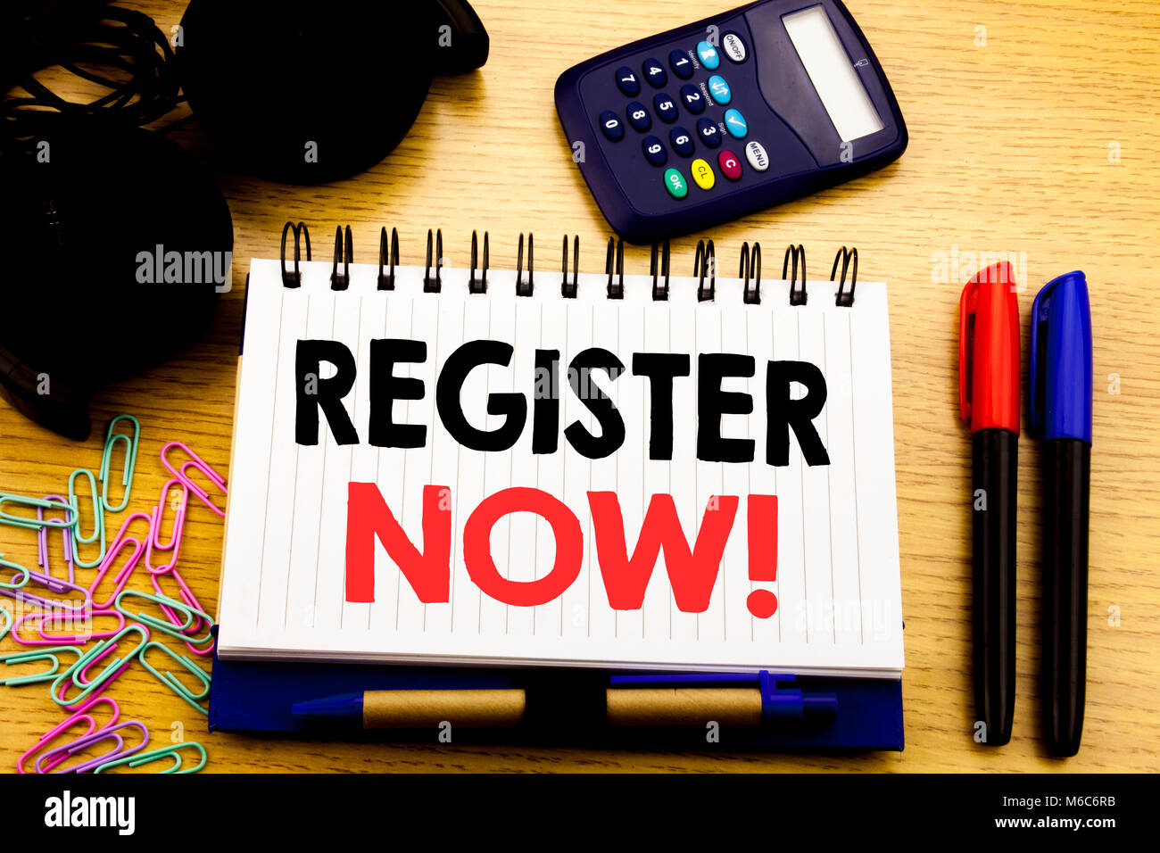 Conceptual hand writing text caption showing Register Now. Business ...