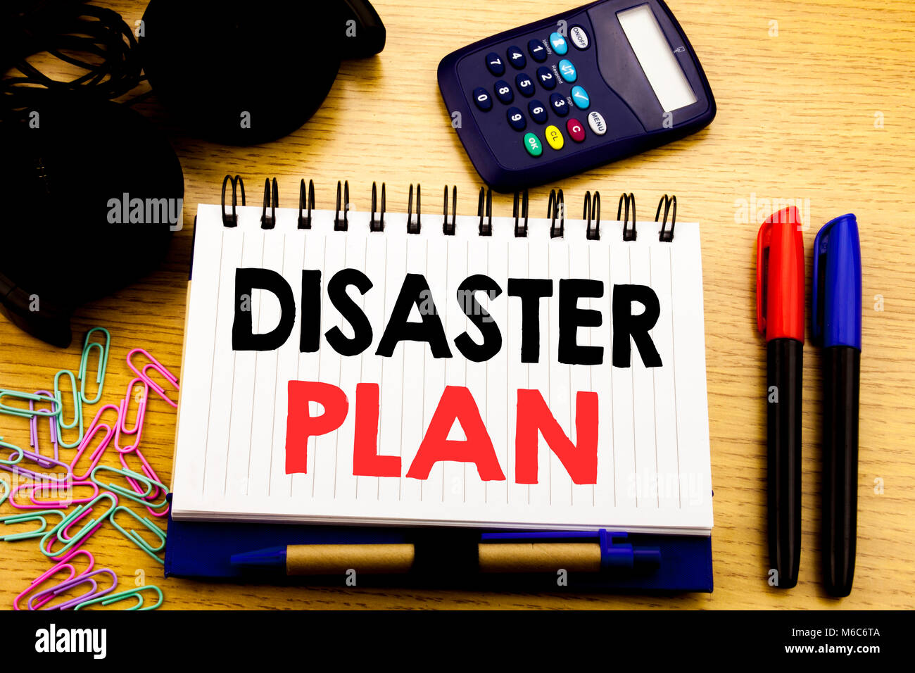 Conceptual hand writing text caption showing Disaster Plan. Business ...