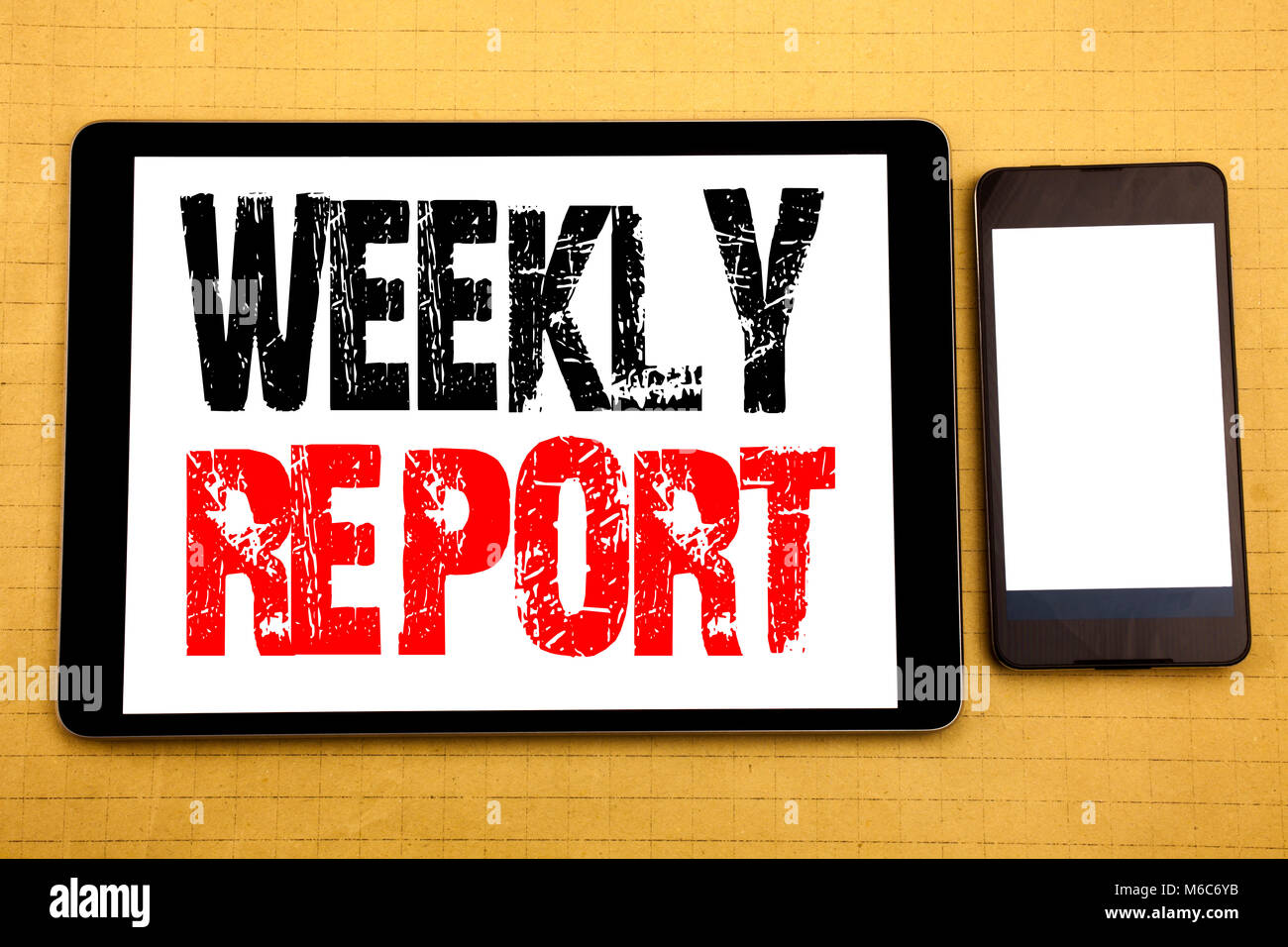 Hand writing text caption inspiration showing Weekly Report. Business ...