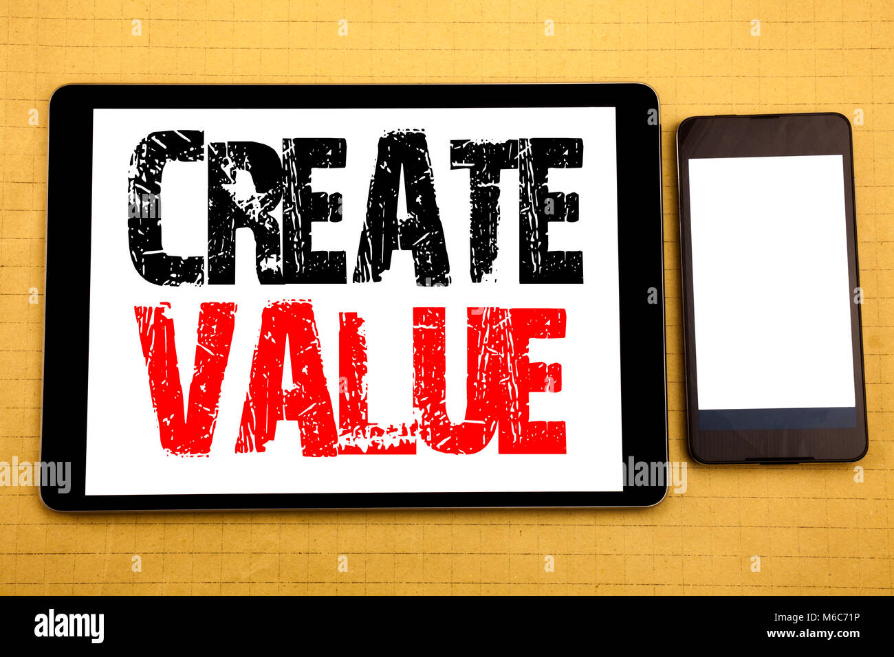 Hand writing text caption inspiration showing Create Value. Business ...