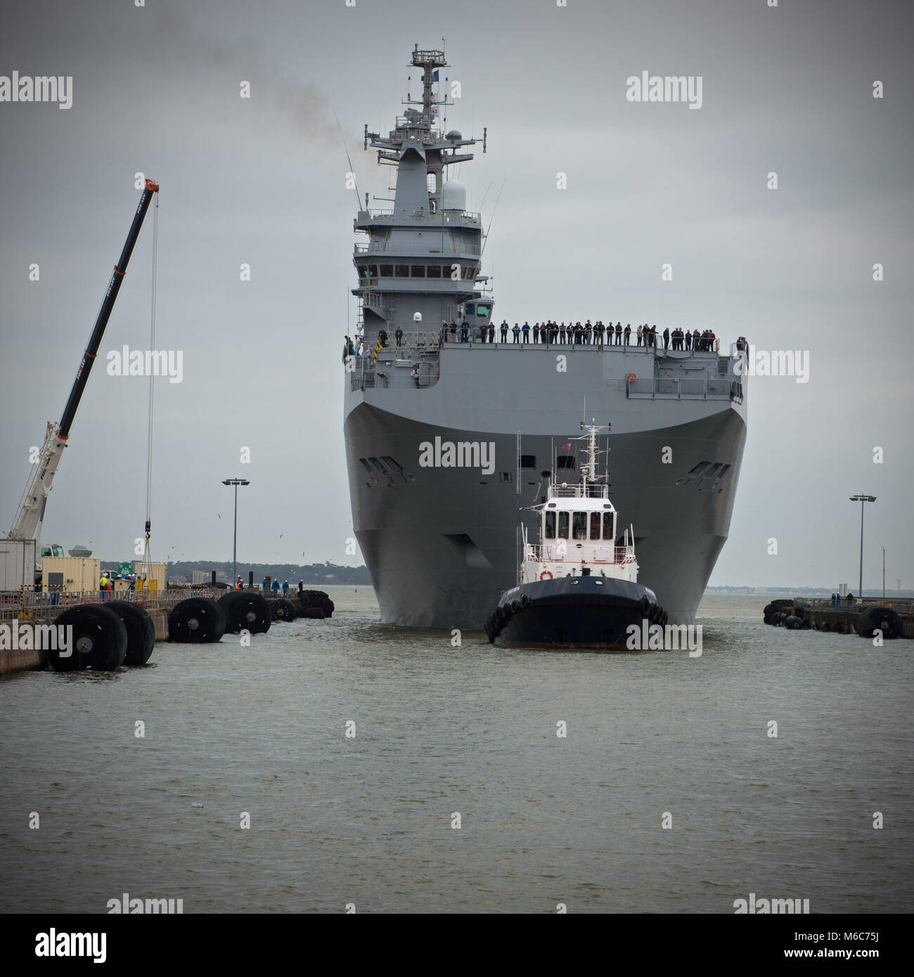 Saint Nazaire, "Vladivostock " Russian aircraft carrier built in the ...