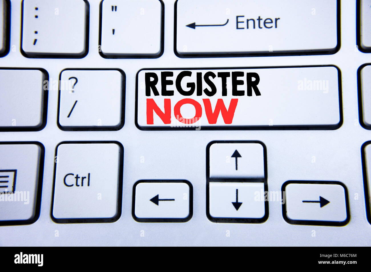 Word, writing Register Now. Business concept for Registration For ...