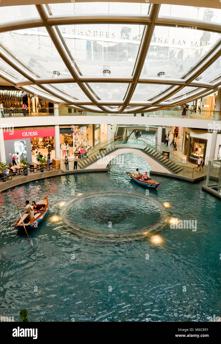 SINGAPORE, inside the Mall / Marina Bay Sands, February 27, 2011 : faux ...