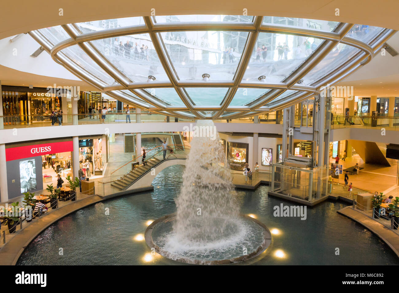 SINGAPORE, inside the Mall / February 27, 2011 : Marina Bay Sands Mall ...