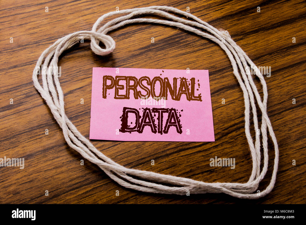 Handwritten text showing Personal Data. Business concept for Digital ...