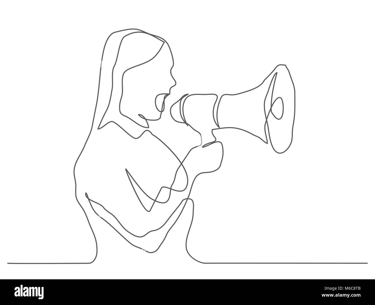 Communication One line drawing Stock Vector Image & Art - Alamy