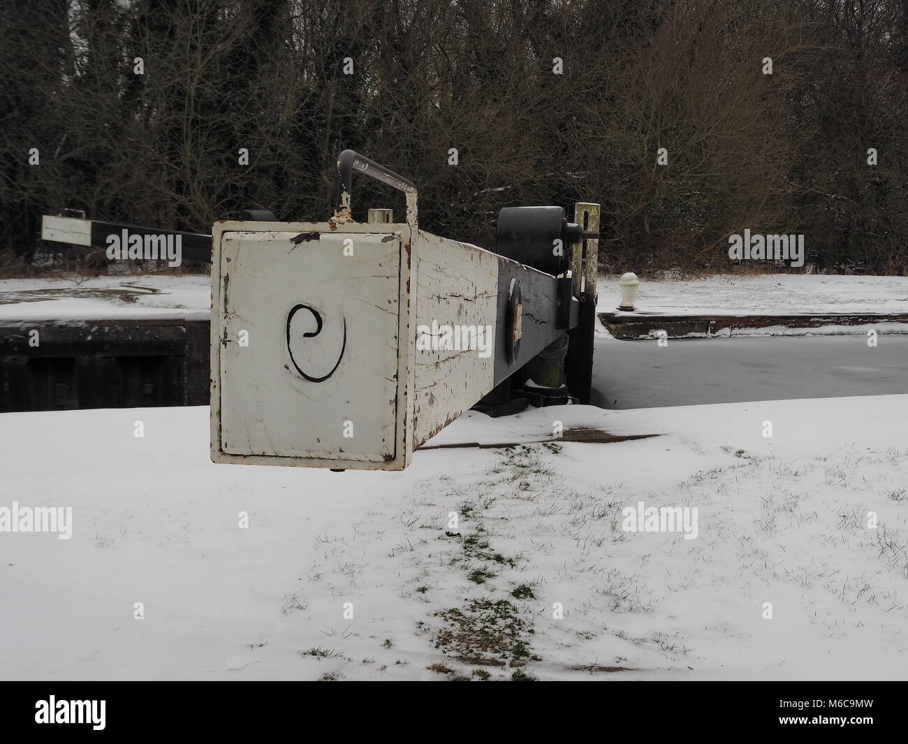 Gate snow winter gates hi-res stock photography and images - Alamy