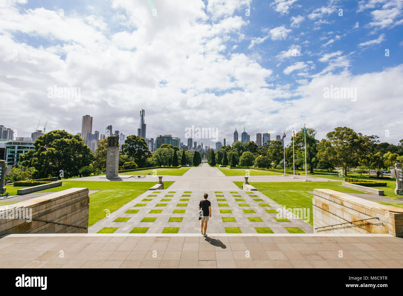 Point of View shot from the Shrine of Remembrance, Melbourne Stock ...