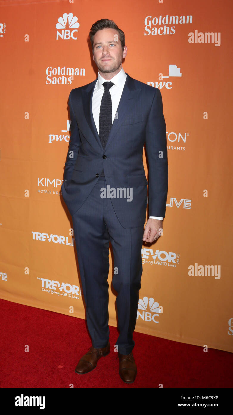 2017 TrevorLIVE Los Angeles at Beverly Hilton Hotel Featuring: Armie ...