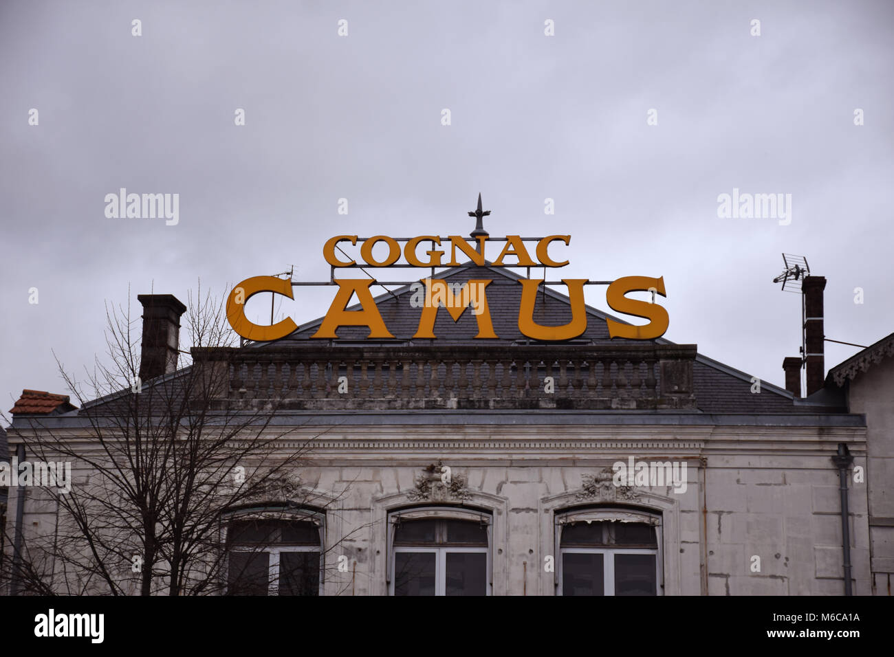 Cognac Camus sign, Cognac, Charente, France Stock Photo - Alamy