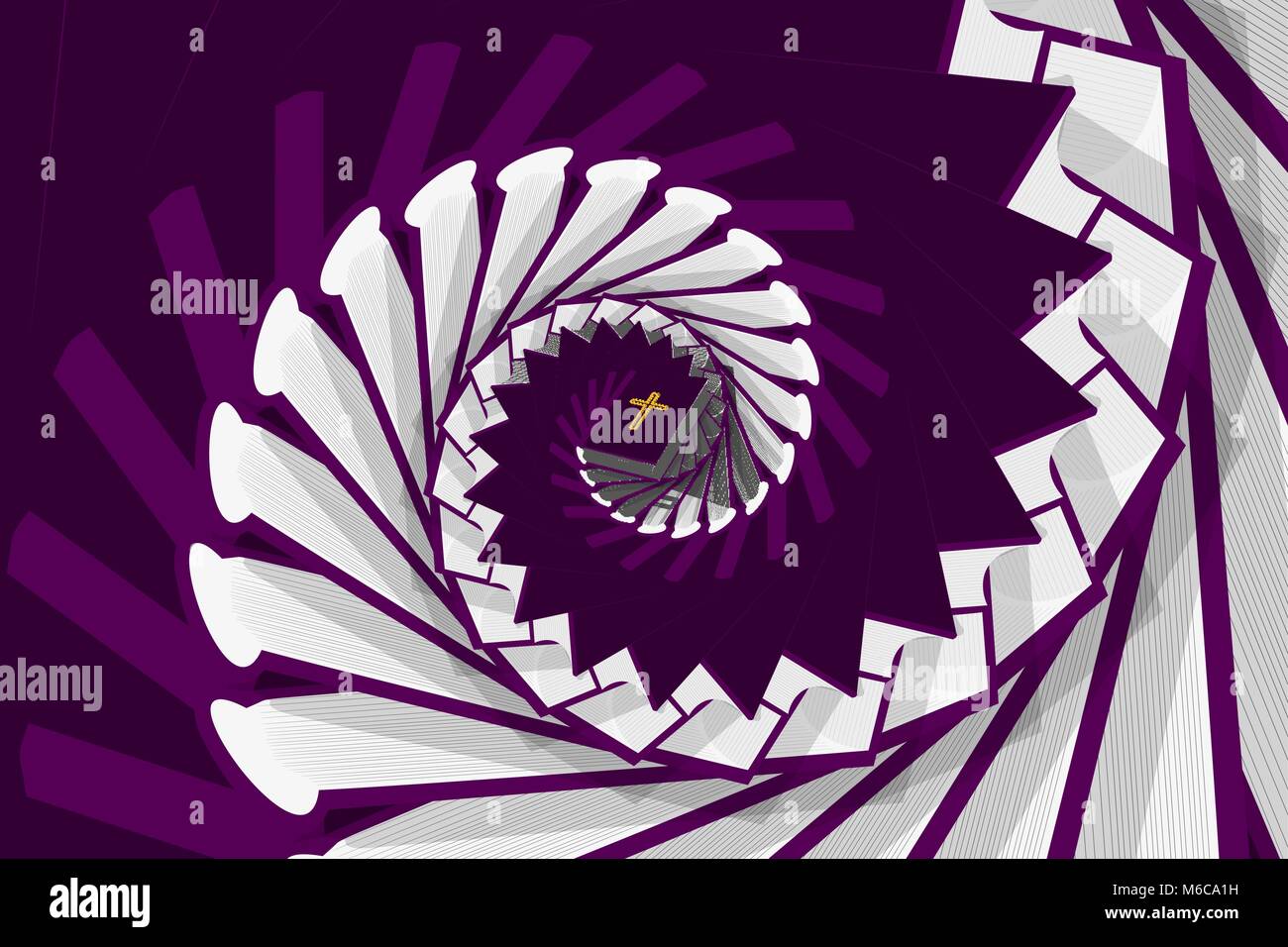 Holy book, Book with cross - vector pattern - purple and yellow, Holy ...