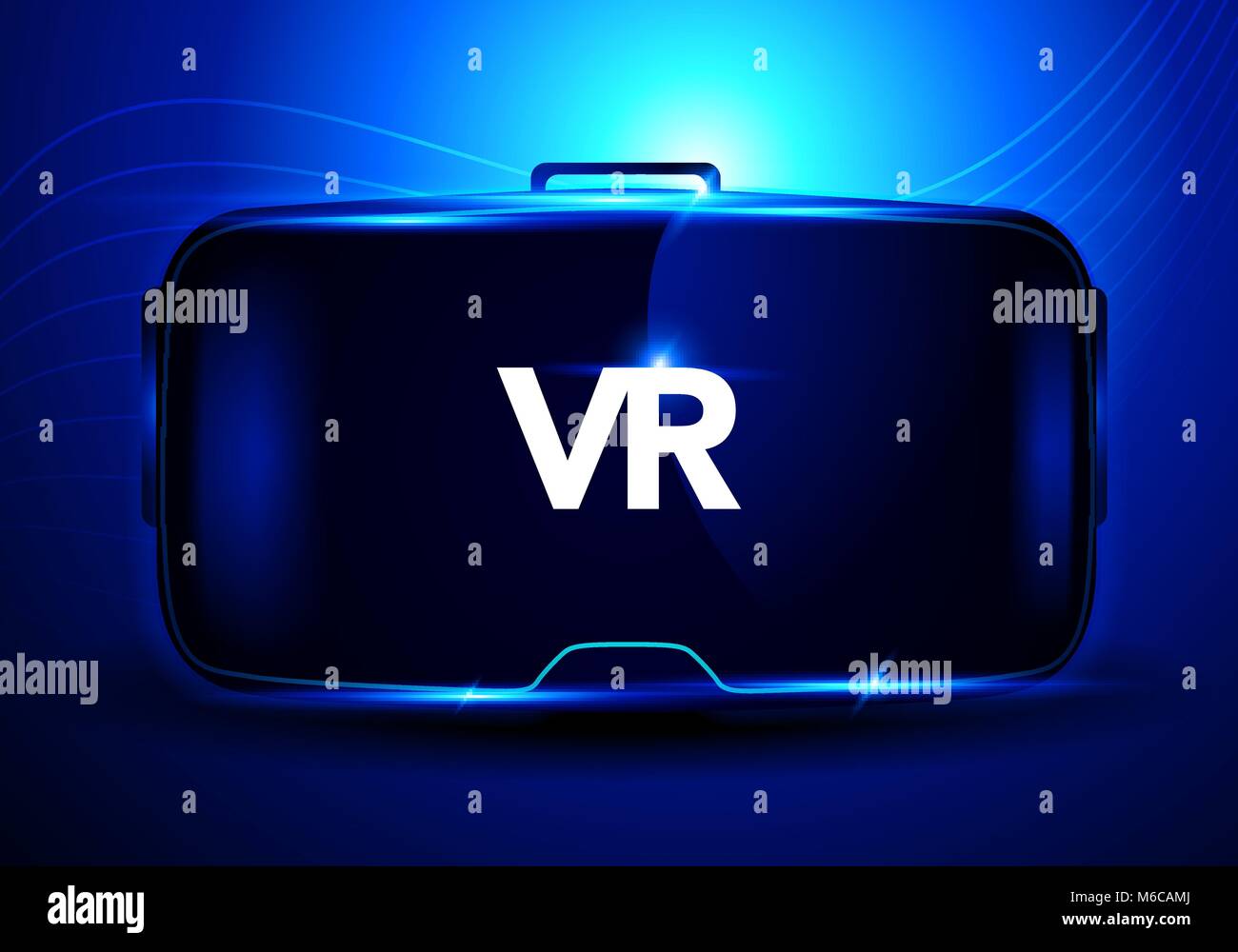 Vector illustration concept using abstract Stereoscopic 3d virtual ...