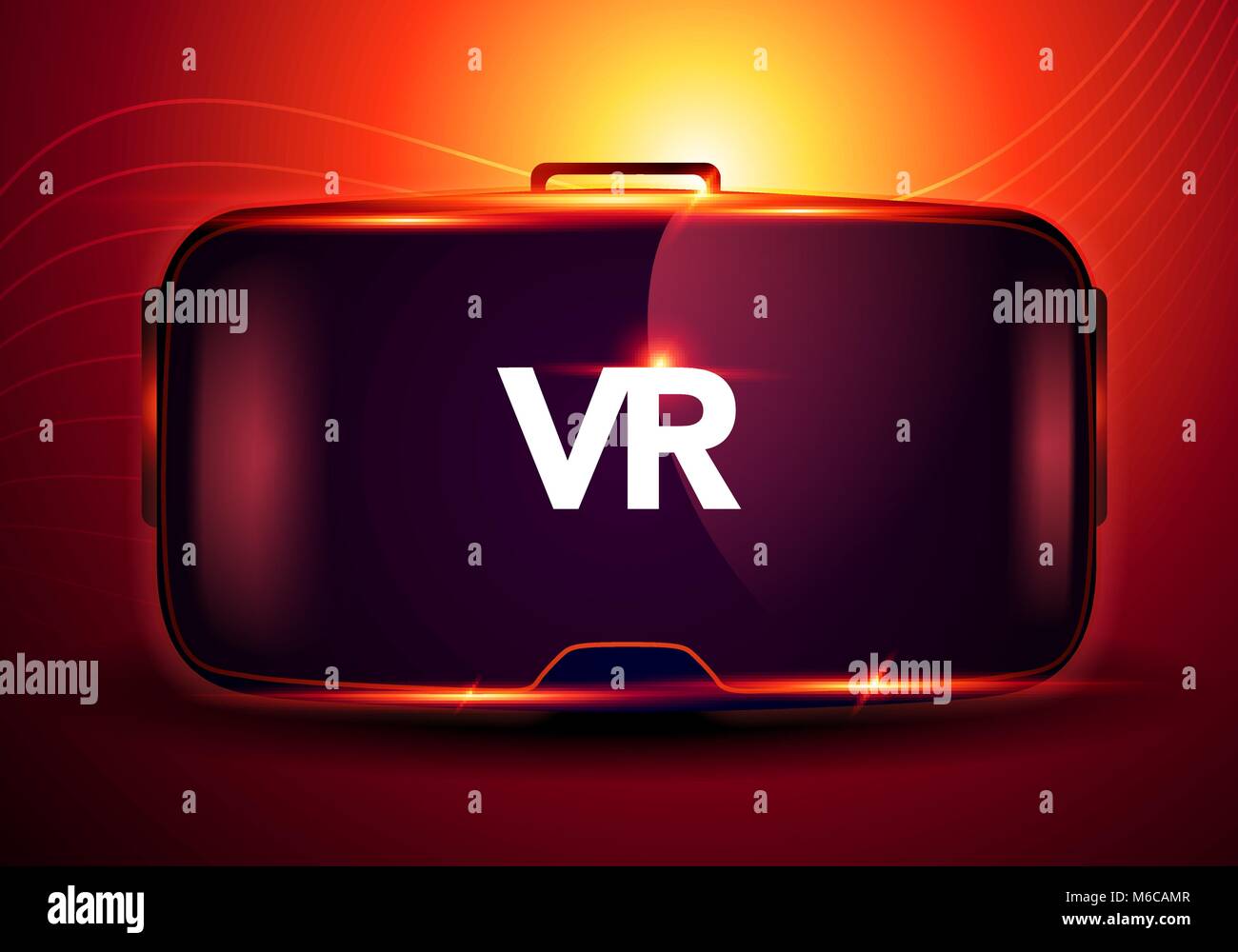 Vector illustration concept using abstract Stereoscopic 3d virtual ...