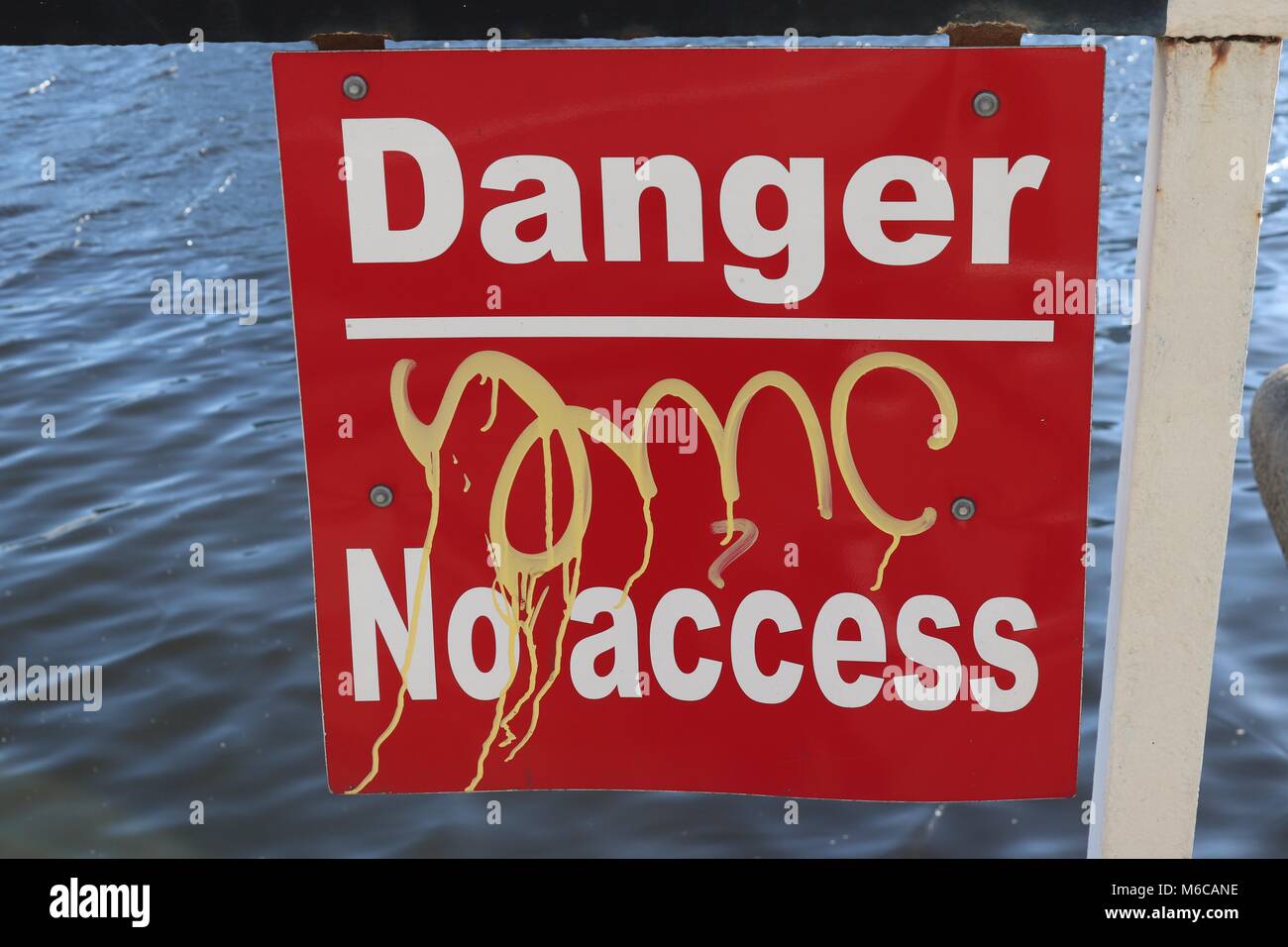 Danger Sign Close-Up Stock Photo - Alamy
