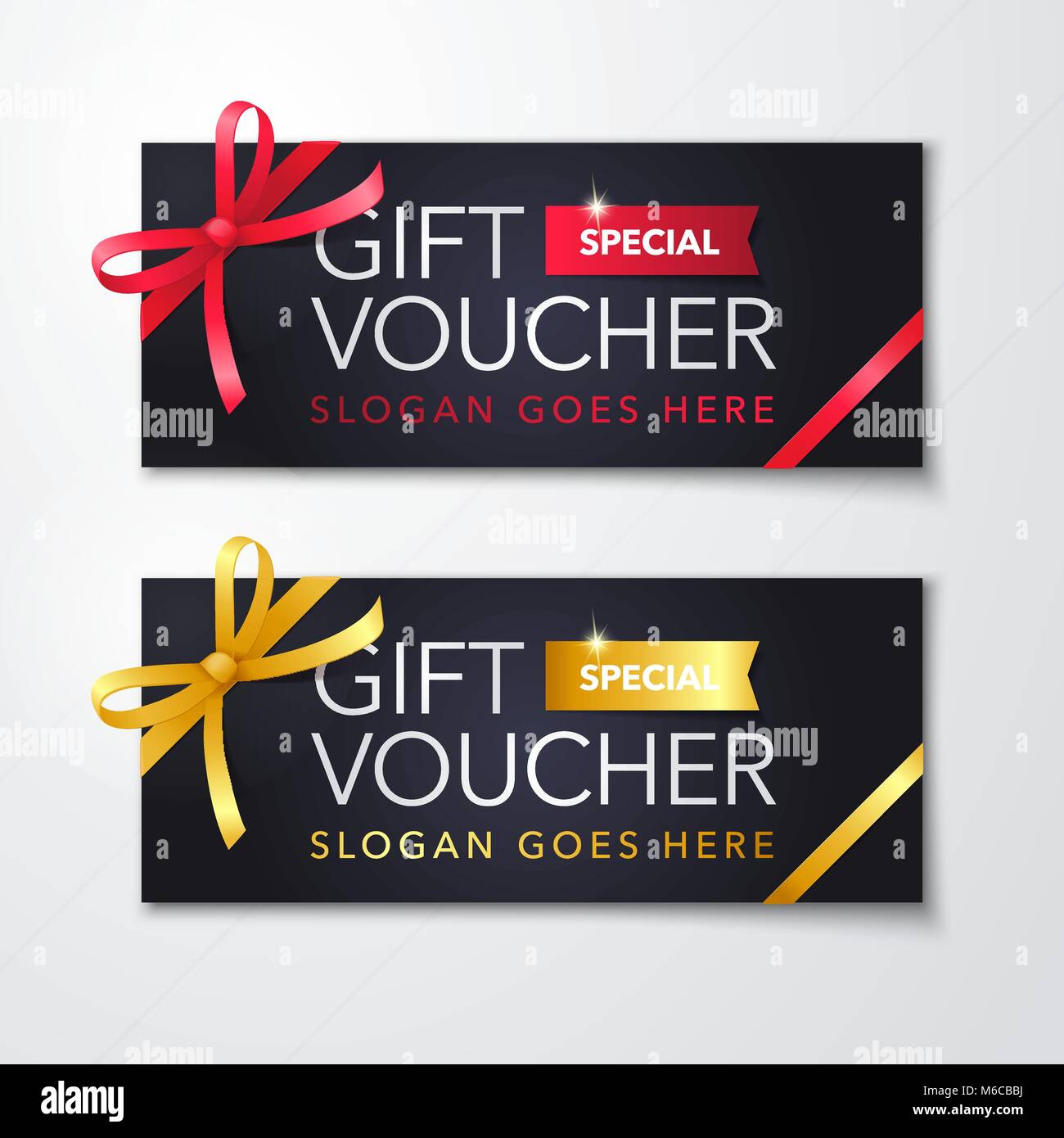 Vector illustration, gift voucher template with clean and modern ...