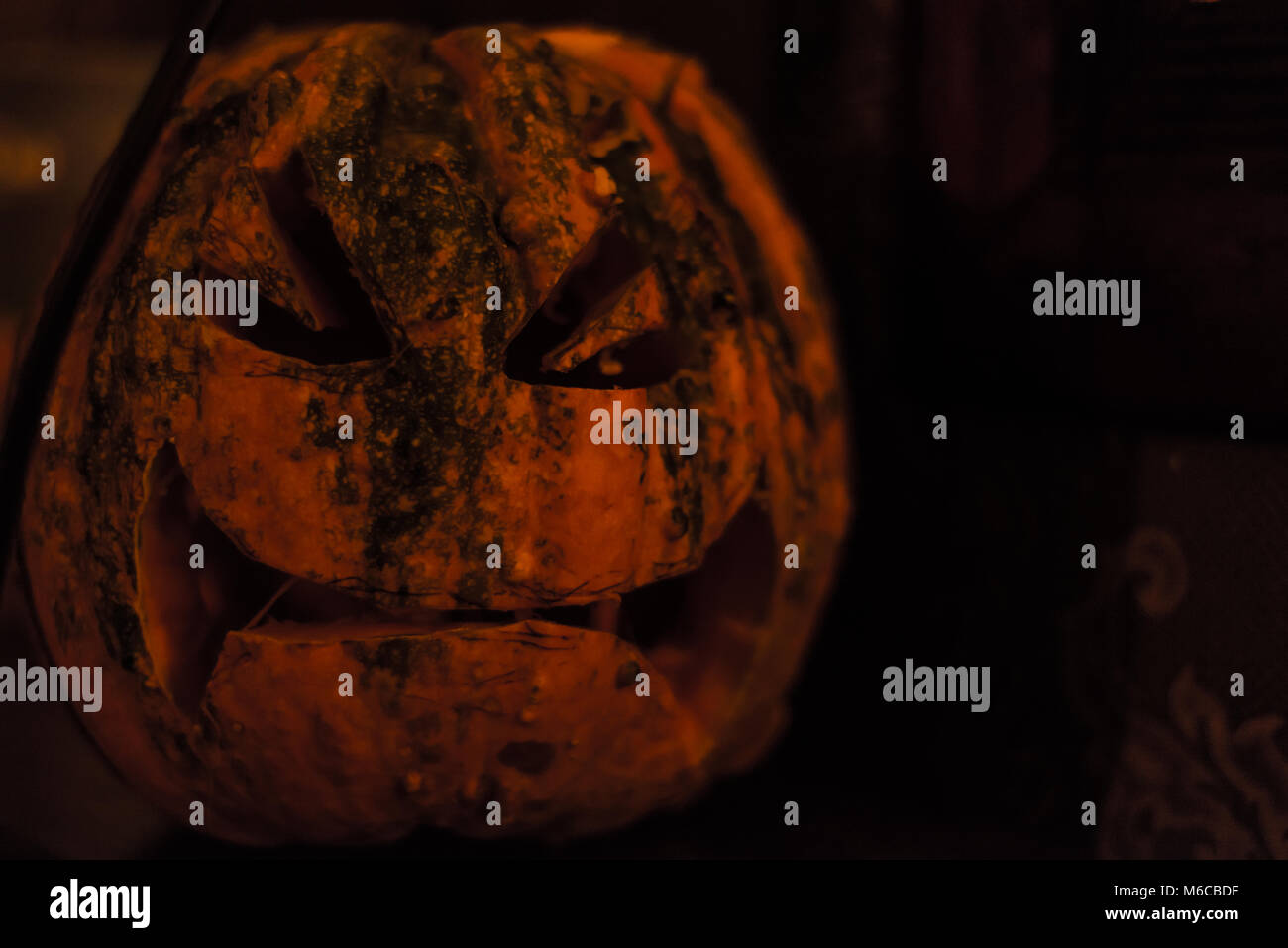 Picture of a Scary Halloween pumpkin Stock Photo - Alamy