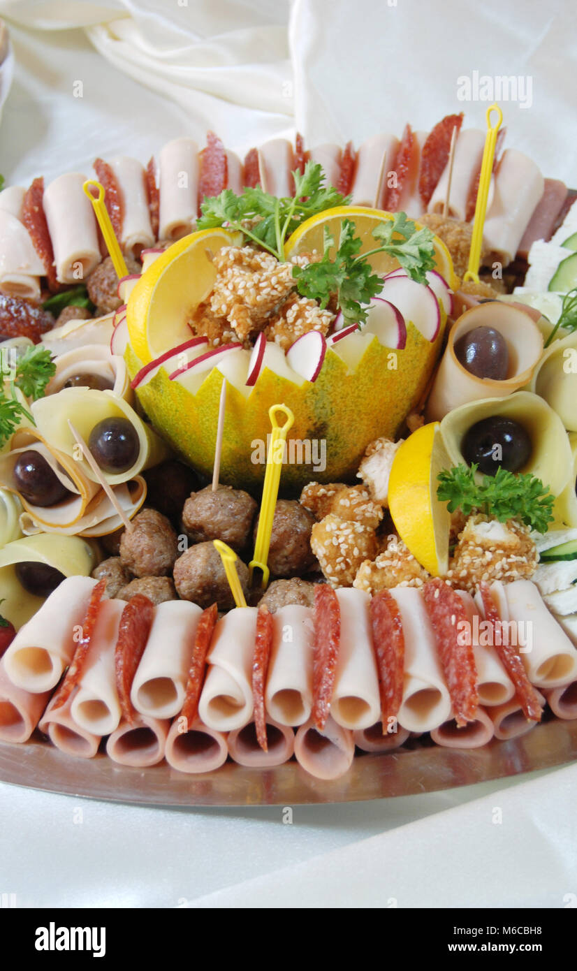 picture of a delicatessen, cold cuts, buffet Stock Photo - Alamy