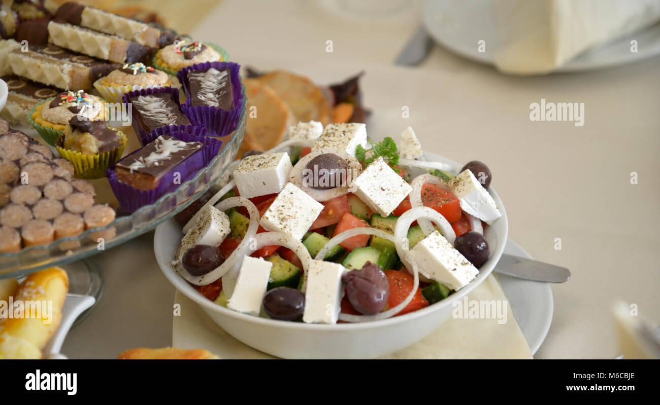picture of a Delicious food on a well decorated table Stock Photo - Alamy