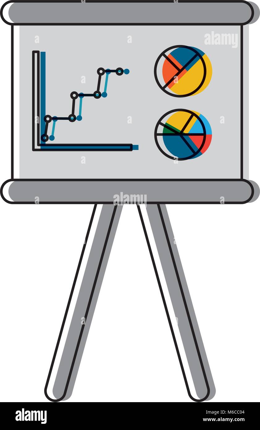 graph chart on board icon image vector illustration design Stock Vector ...