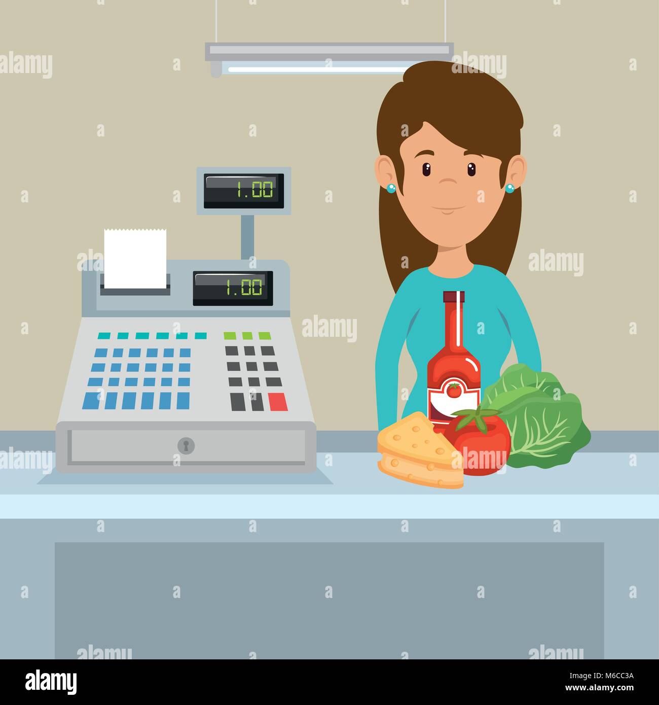 Cash Register Cartoon High Resolution Stock Photography and Images - Alamy