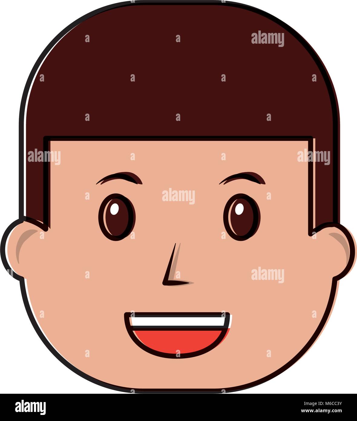 happy man head icon image vector illustration design Stock Vector Image ...