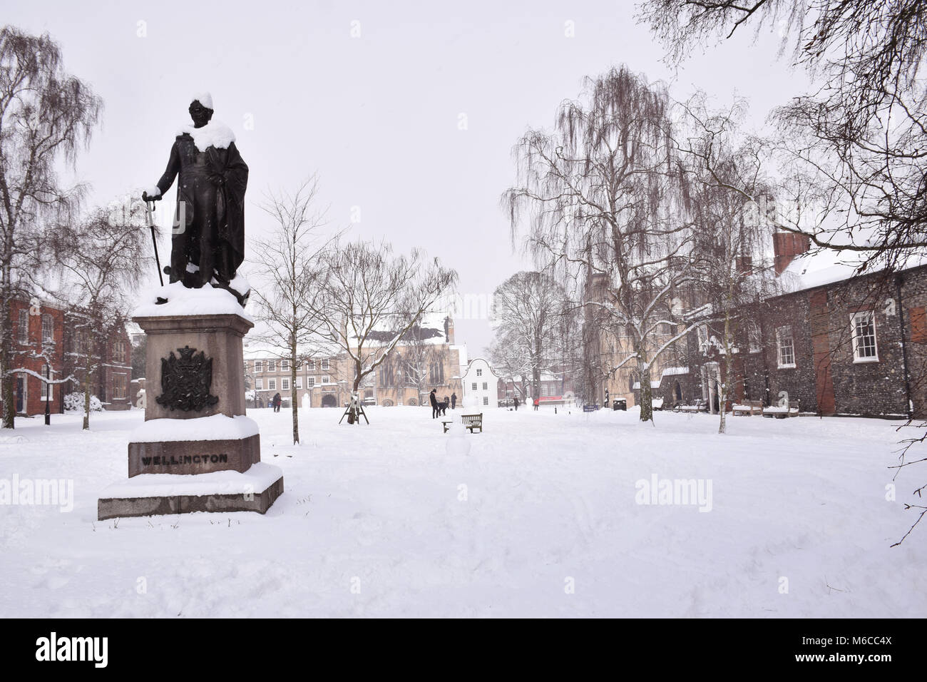 Winter Norwich Cathedral Snow High Resolution Stock Photography and ...