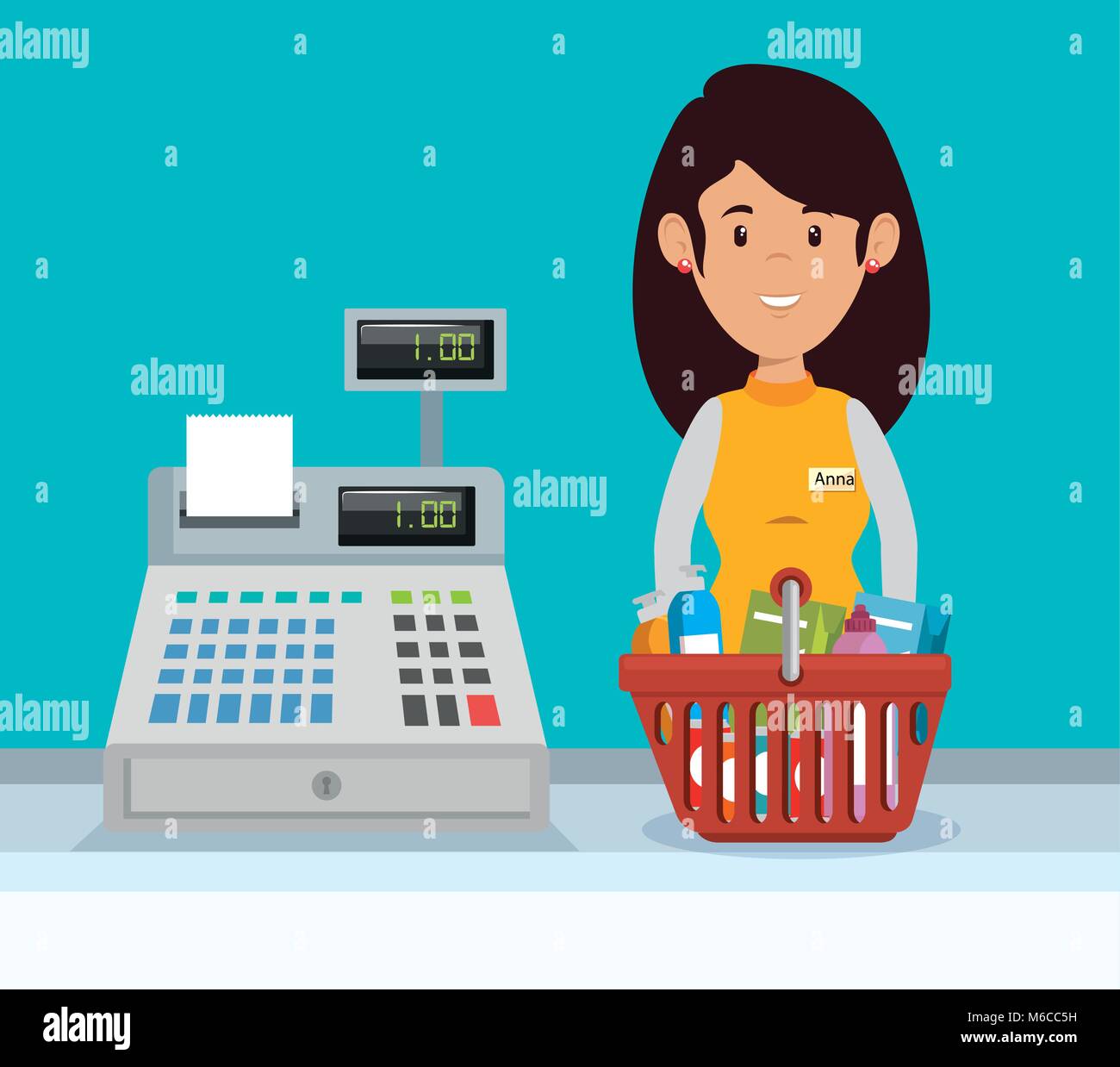 Cash Register Cartoon High Resolution Stock Photography and Images - Alamy