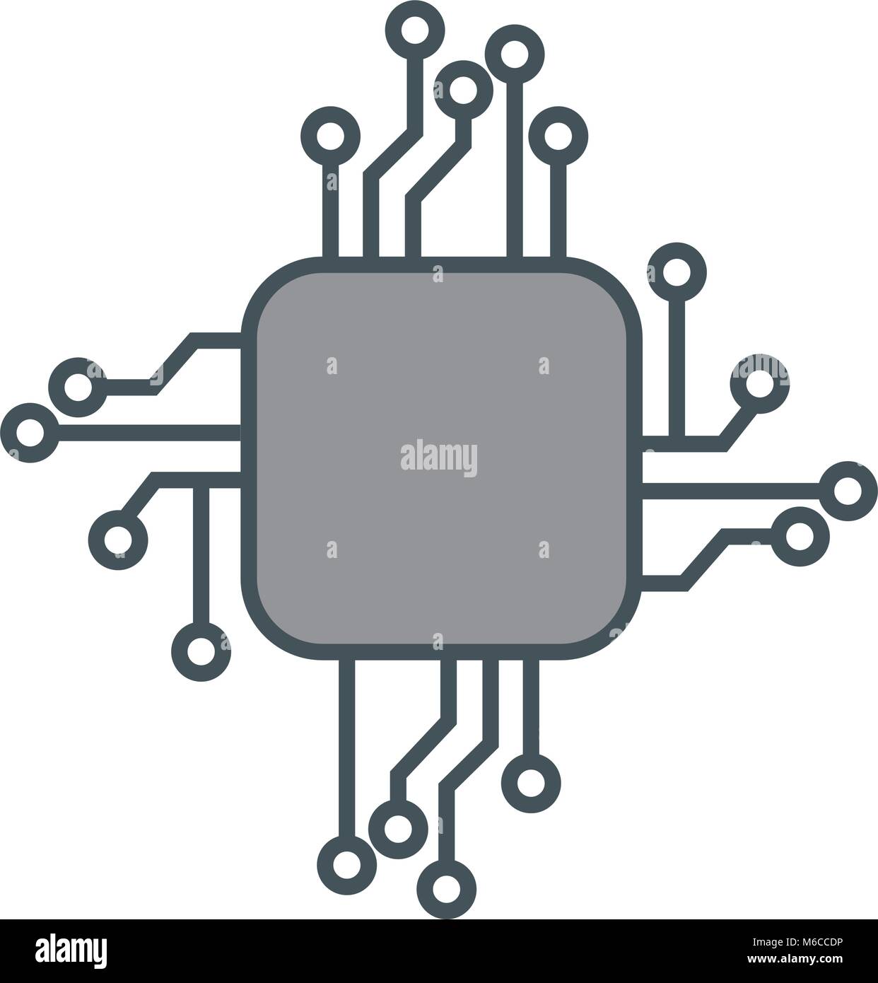 processor circuit electrical icon Stock Vector Image & Art - Alamy