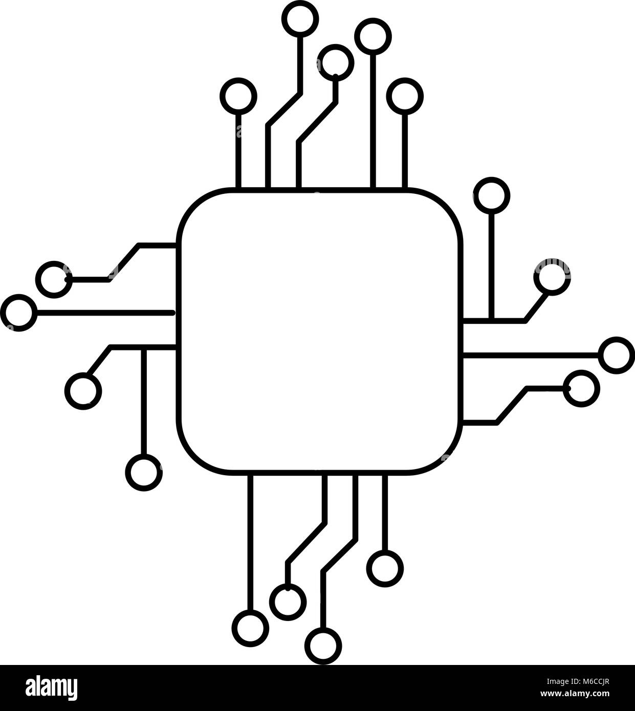 processor circuit electrical icon Stock Vector Image & Art - Alamy