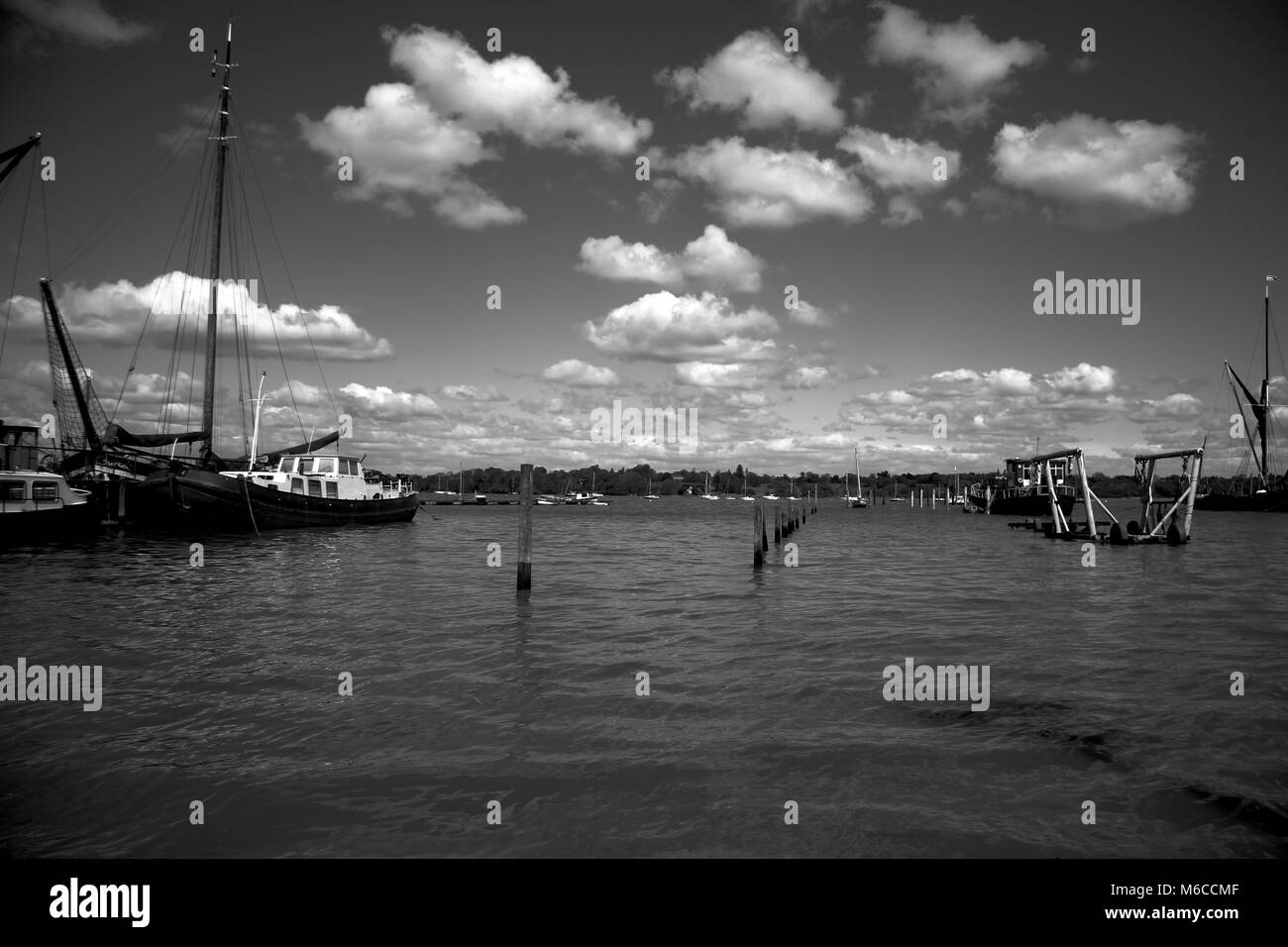 Pin mill harbour Black and White Stock Photos & Images - Alamy