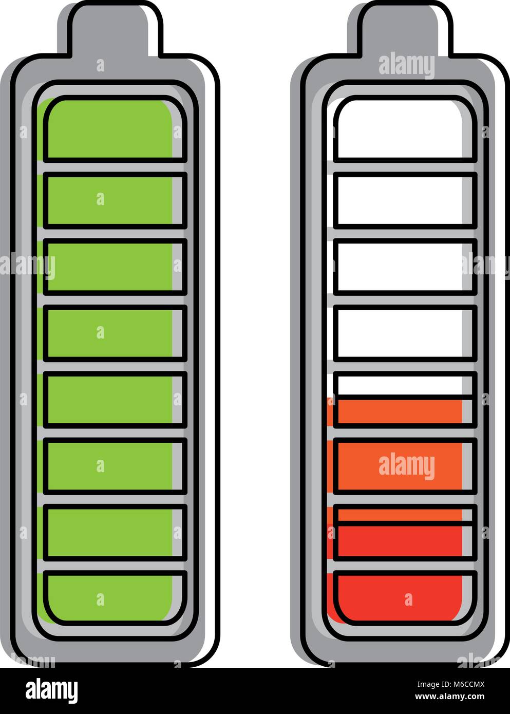 battery levels power icon Stock Vector Image & Art - Alamy