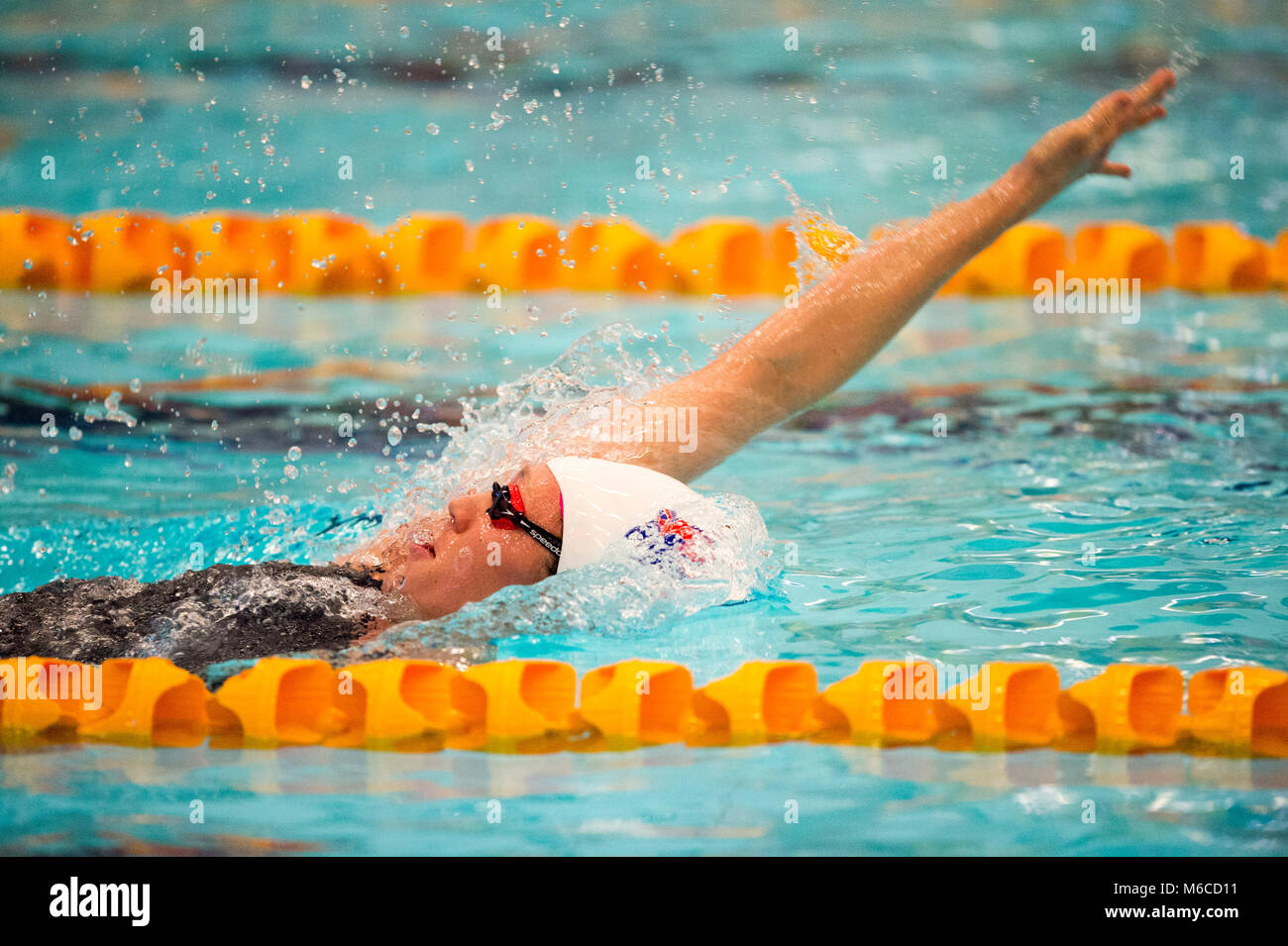 Elizabeth Simmonds on her way to winning the Women's 200m Backstroke ...