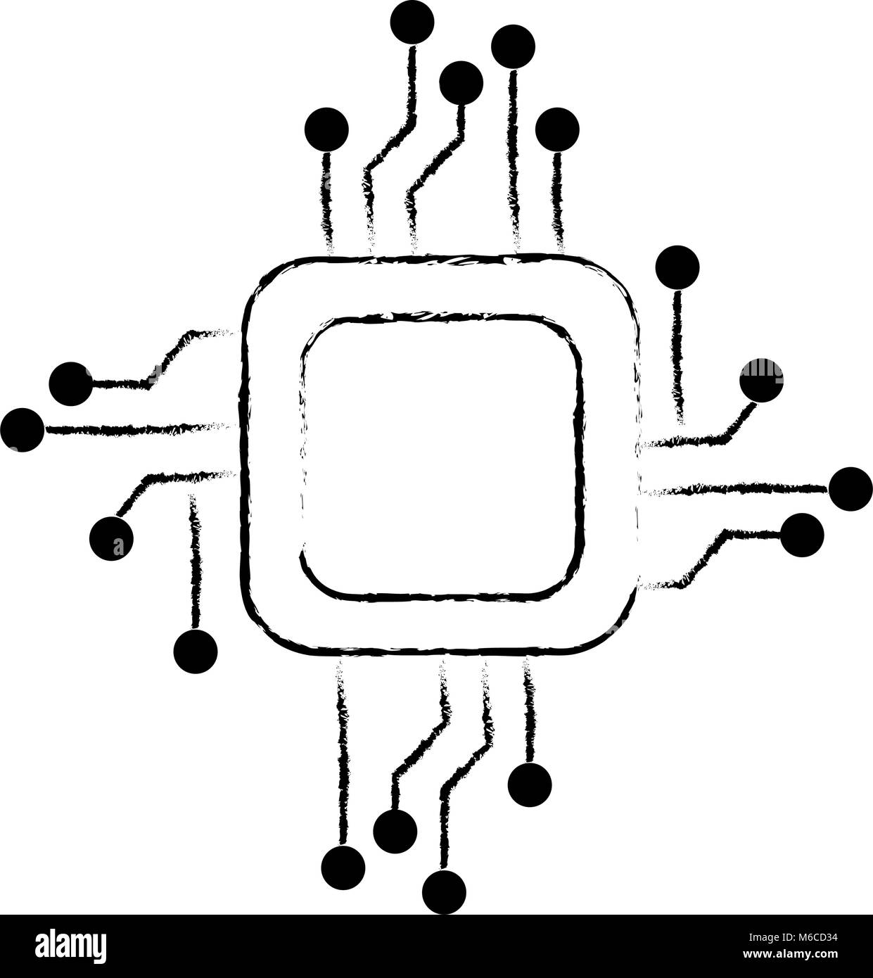 processor circuit electrical icon Stock Vector Image & Art - Alamy